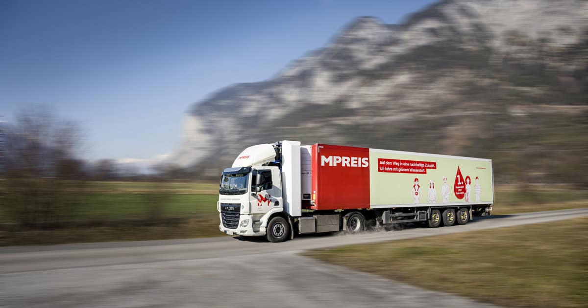 MPREIS nimmt ersten H2-LKW Österreichs in Betrieb